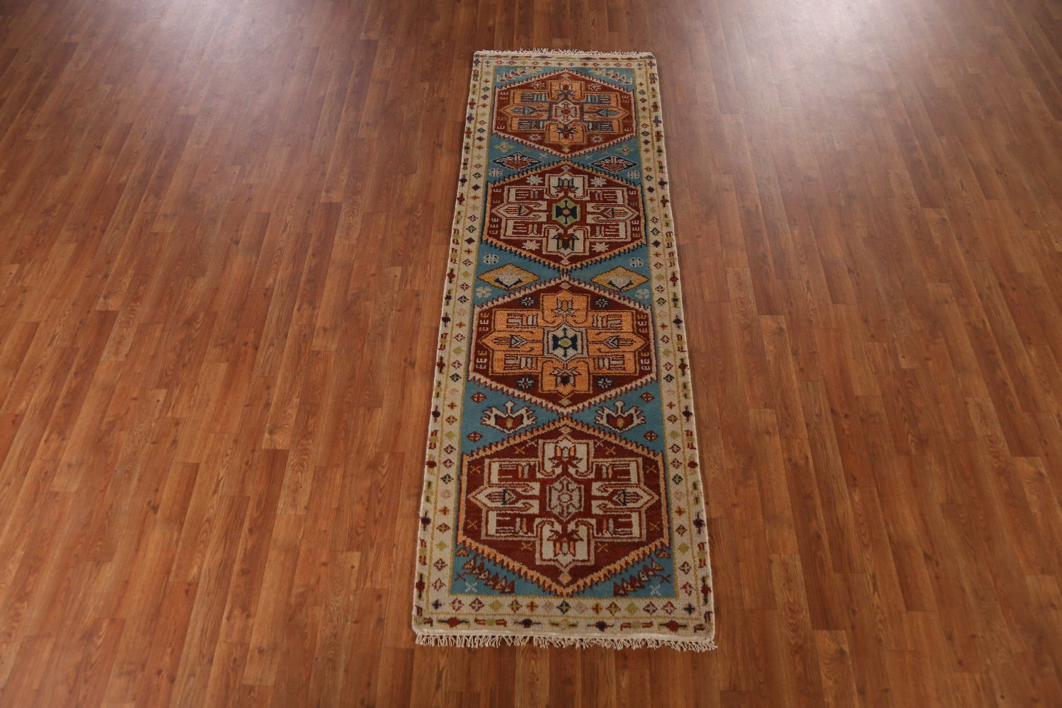 Wildon Home® Geometric Traditional Indian Runner Rug 3x8 | Wayfair