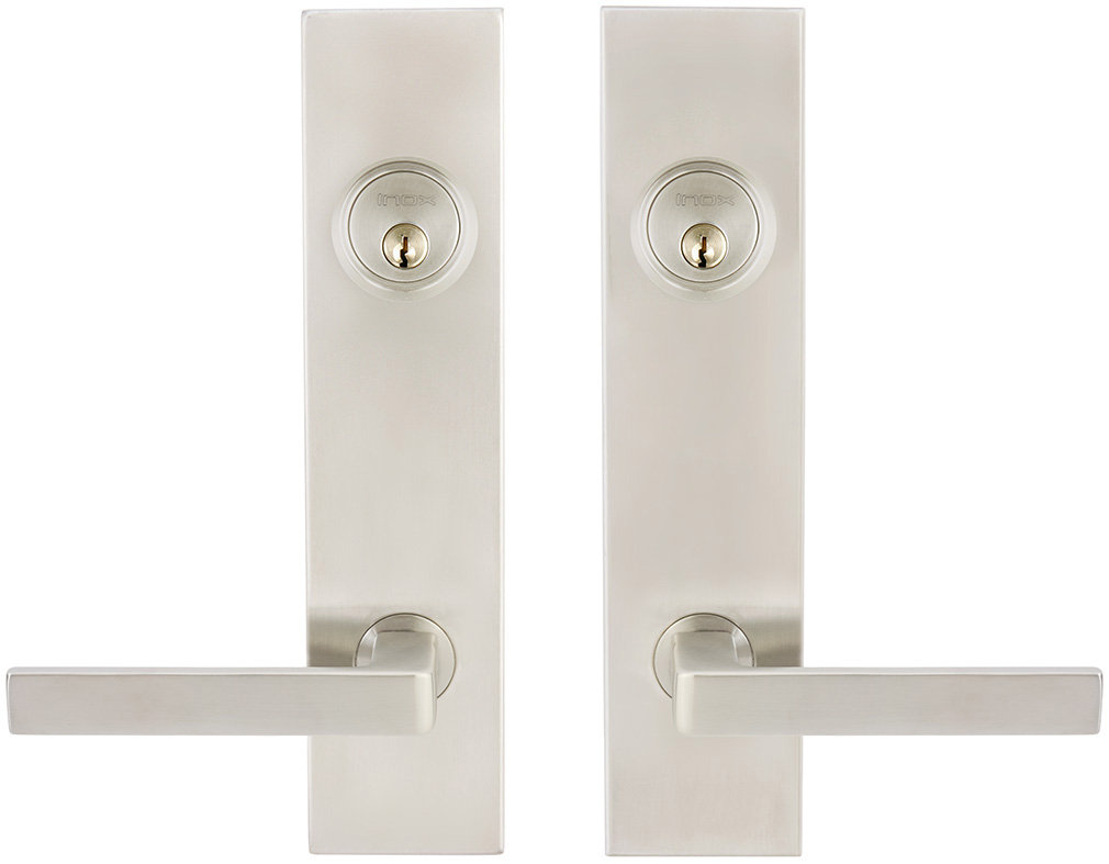 INOX® Complete Tokyo Entry Lever Set with Double Cylinder Deadbolt ...