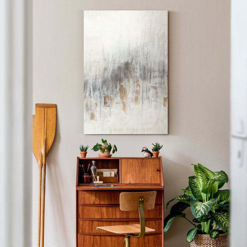 Latitude Run® 'Seaglass Abstract I' - Painting Print on Canvas ...