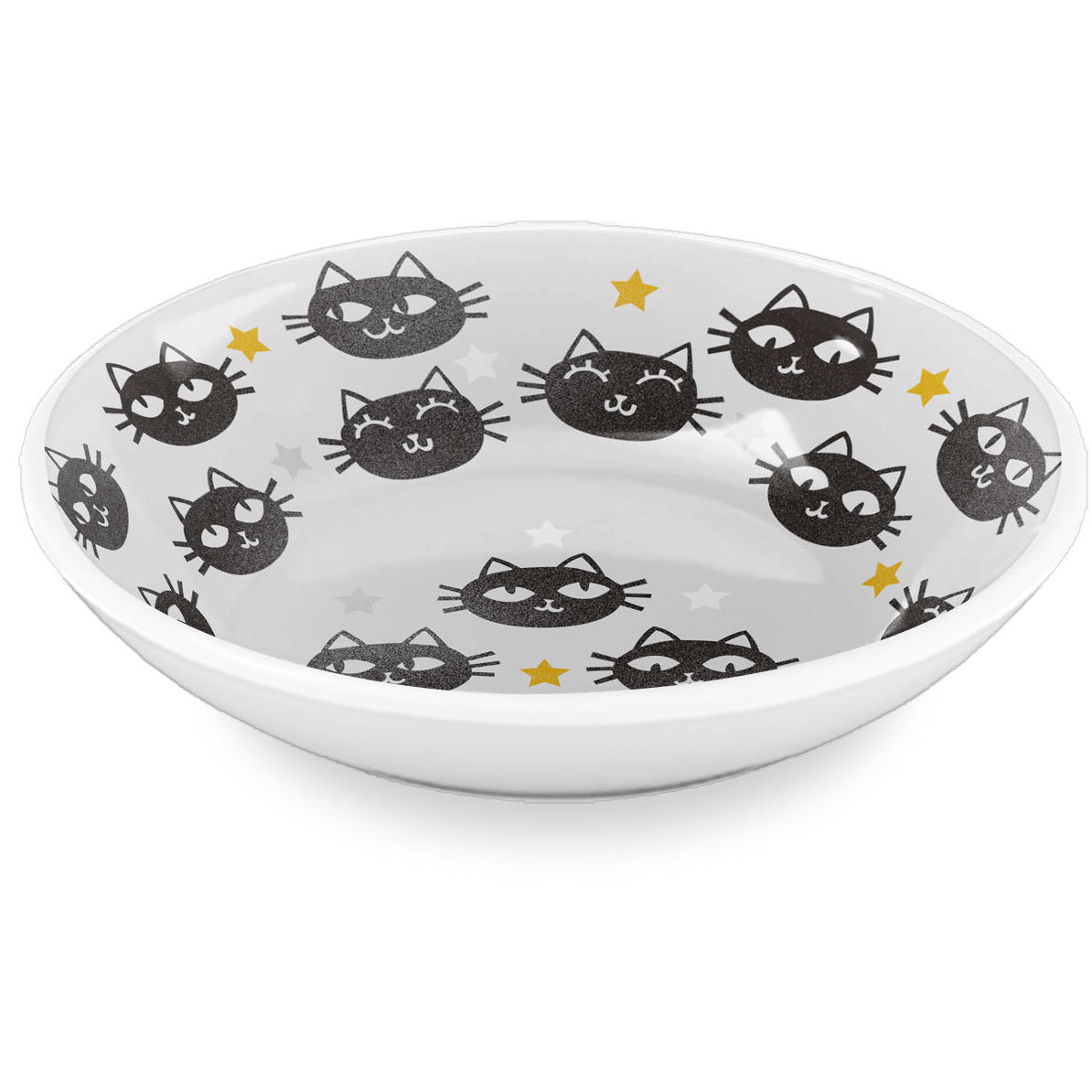 TarHong Matt The Cat Melamine Pet Bowl - Small - 1 Cup - White | Wayfair