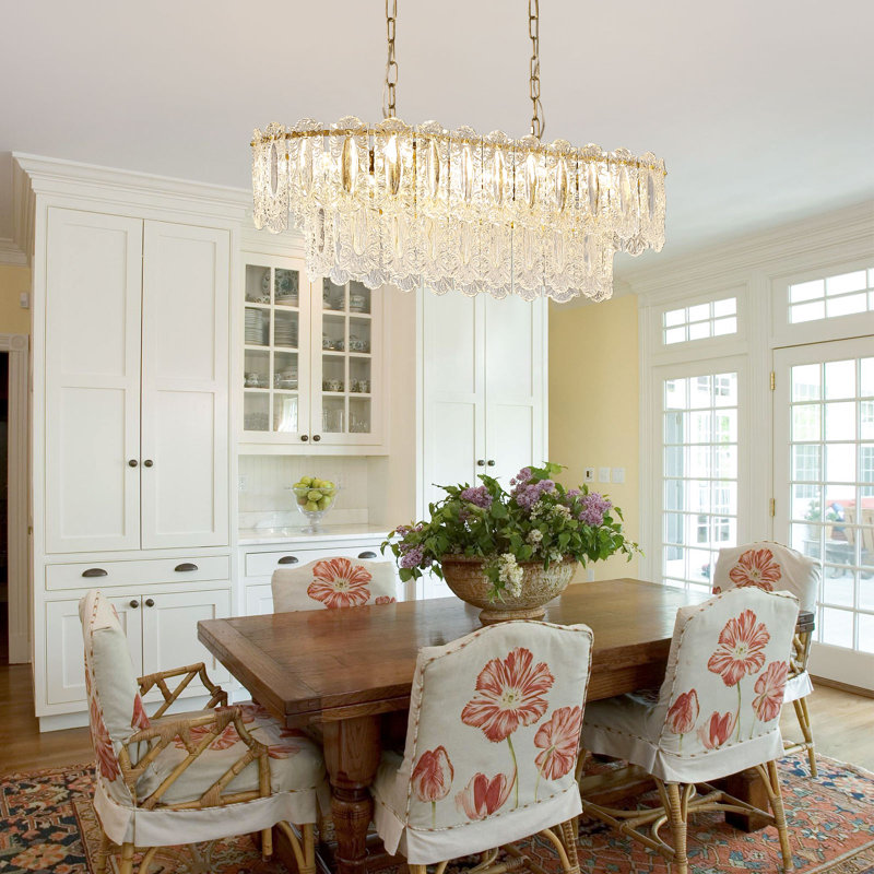 Mercer41 Wilbor 8 - Light Dimmable Oval Chandelier | Wayfair