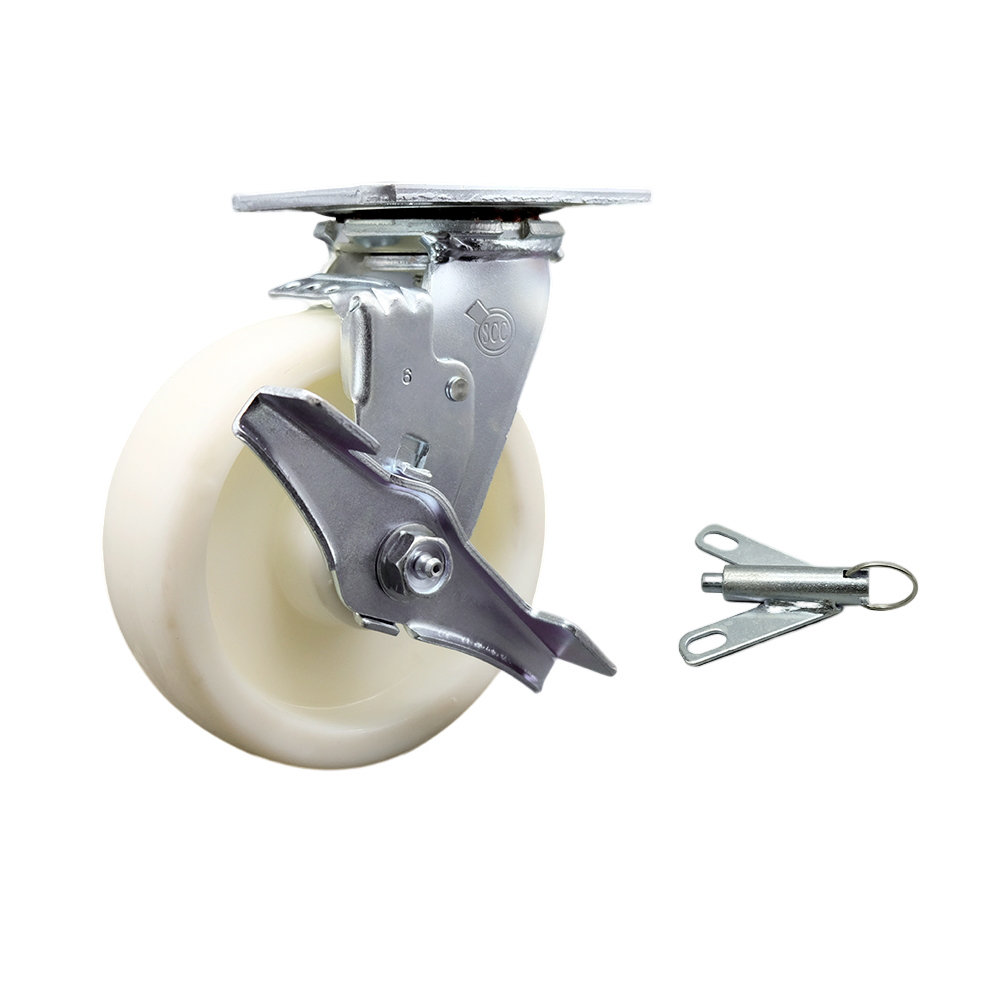 Service Caster Stainless Steel Nylon Caster with Roller Bearing and ...