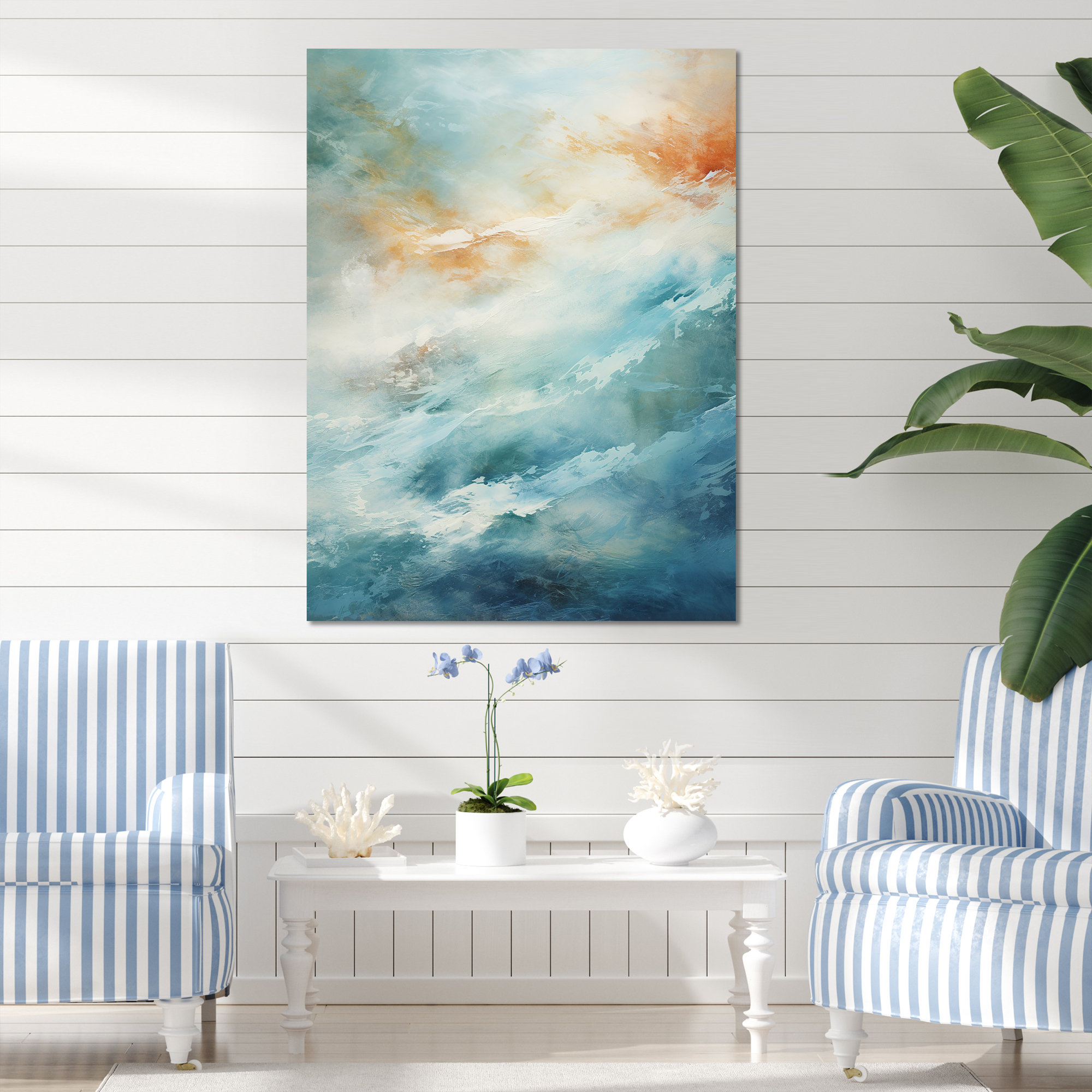 Wrought Studio™ Modern Coastal Collage Scenery I - Beach & Ocean Canvas ...
