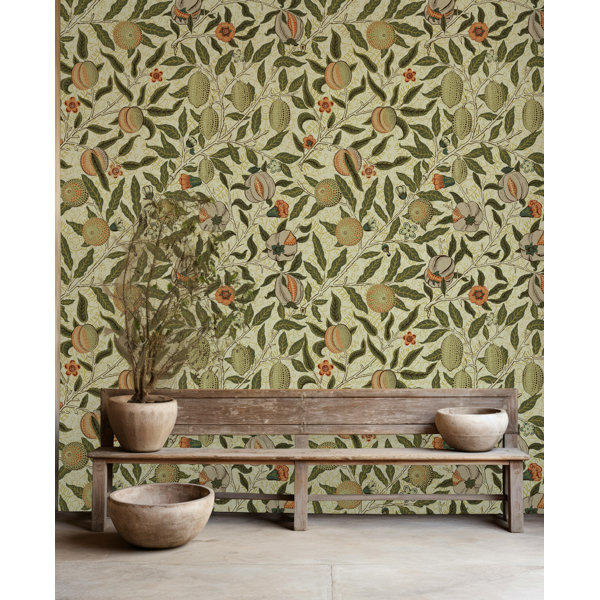 Lark Manor William Morris Fruit Wallpaper Bryelle Peel & Stick Floral ...