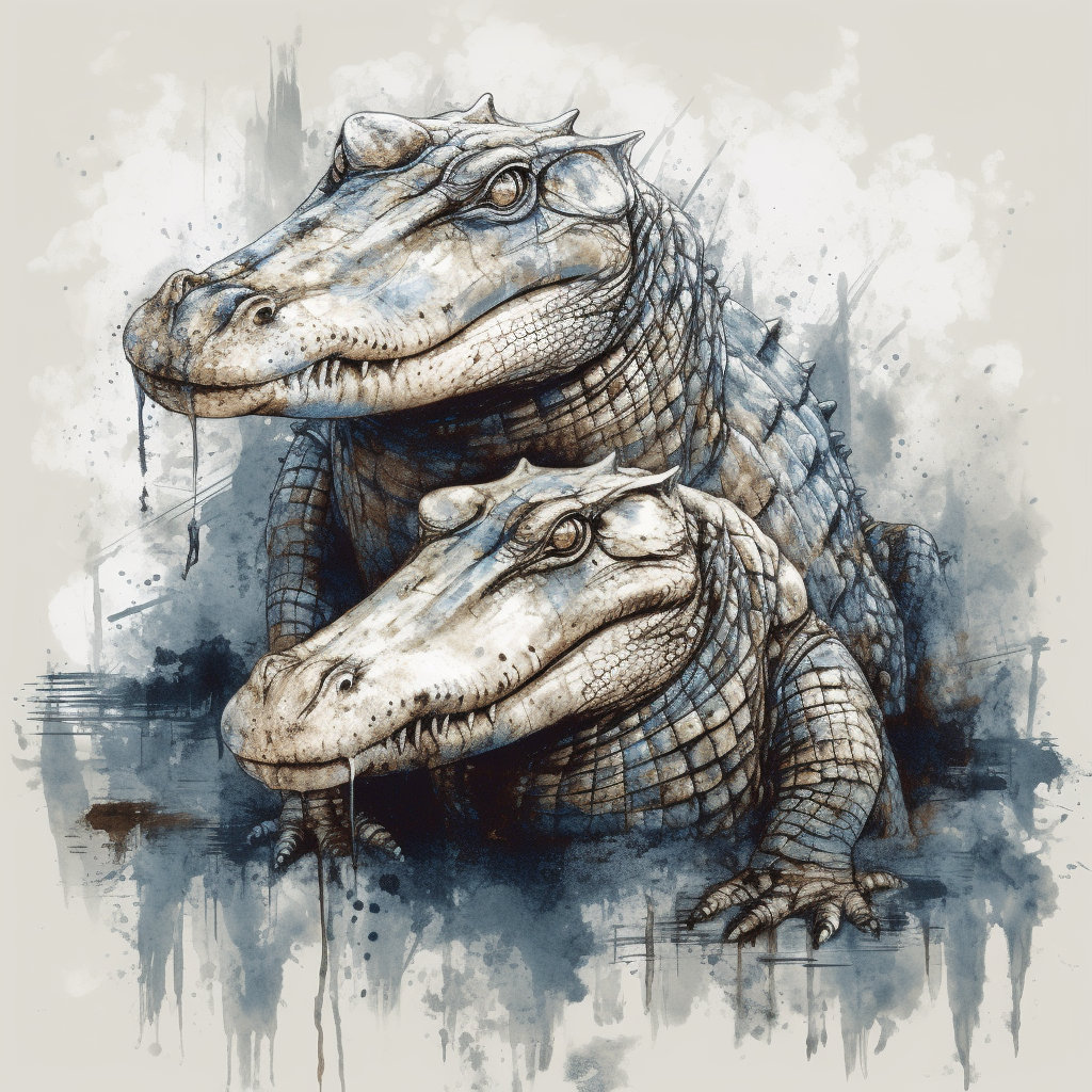 East Urban Home Alligator Shower Curtain Animals Bathroom Decor Blue ...