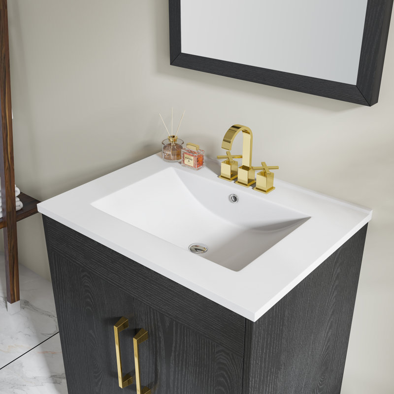 Mercer41 Fabien 24'' Single Bathroom Vanity with Ceramic Top | Wayfair