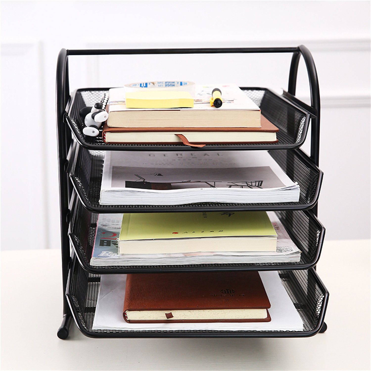 Latitude Run® Office Desk File Tray, File Storage Net, Office Desk ...