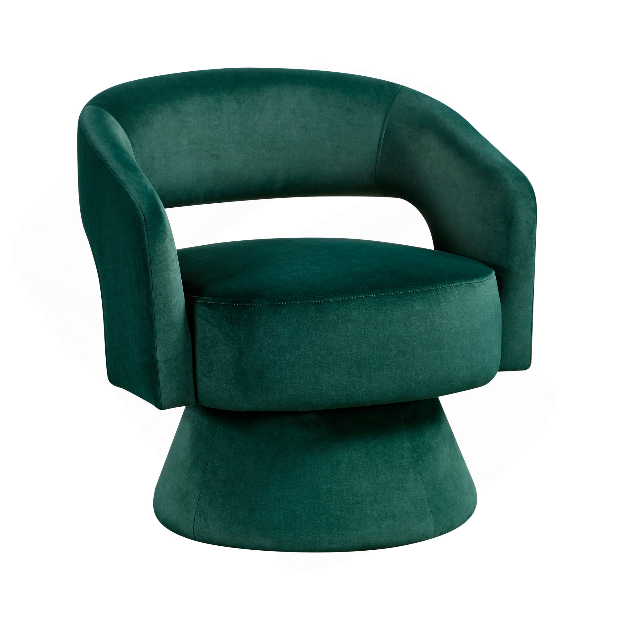 Mercer41 Modern Luxury Swivel Accent Chair With Velvet Upholstery And ...