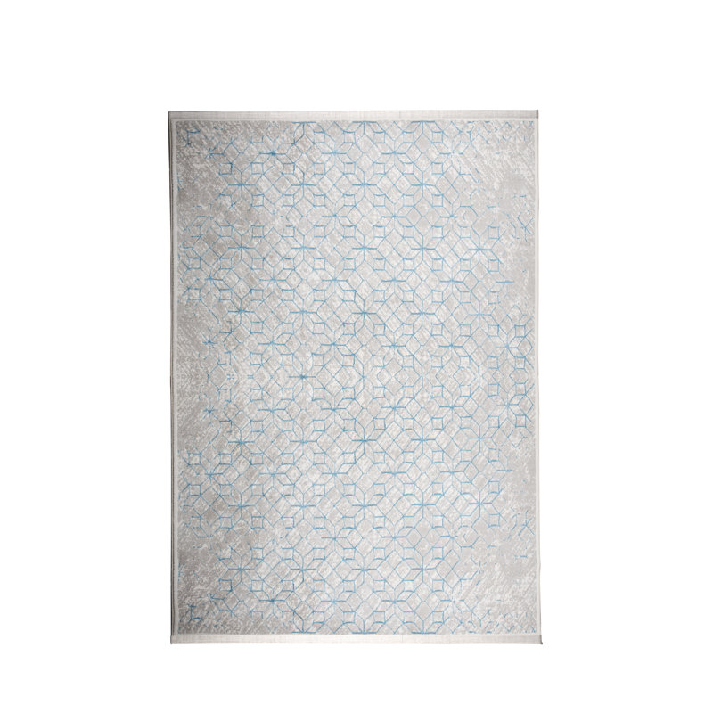 Zuiver Yenga Geometric Blue/Gray Area Rug | Wayfair