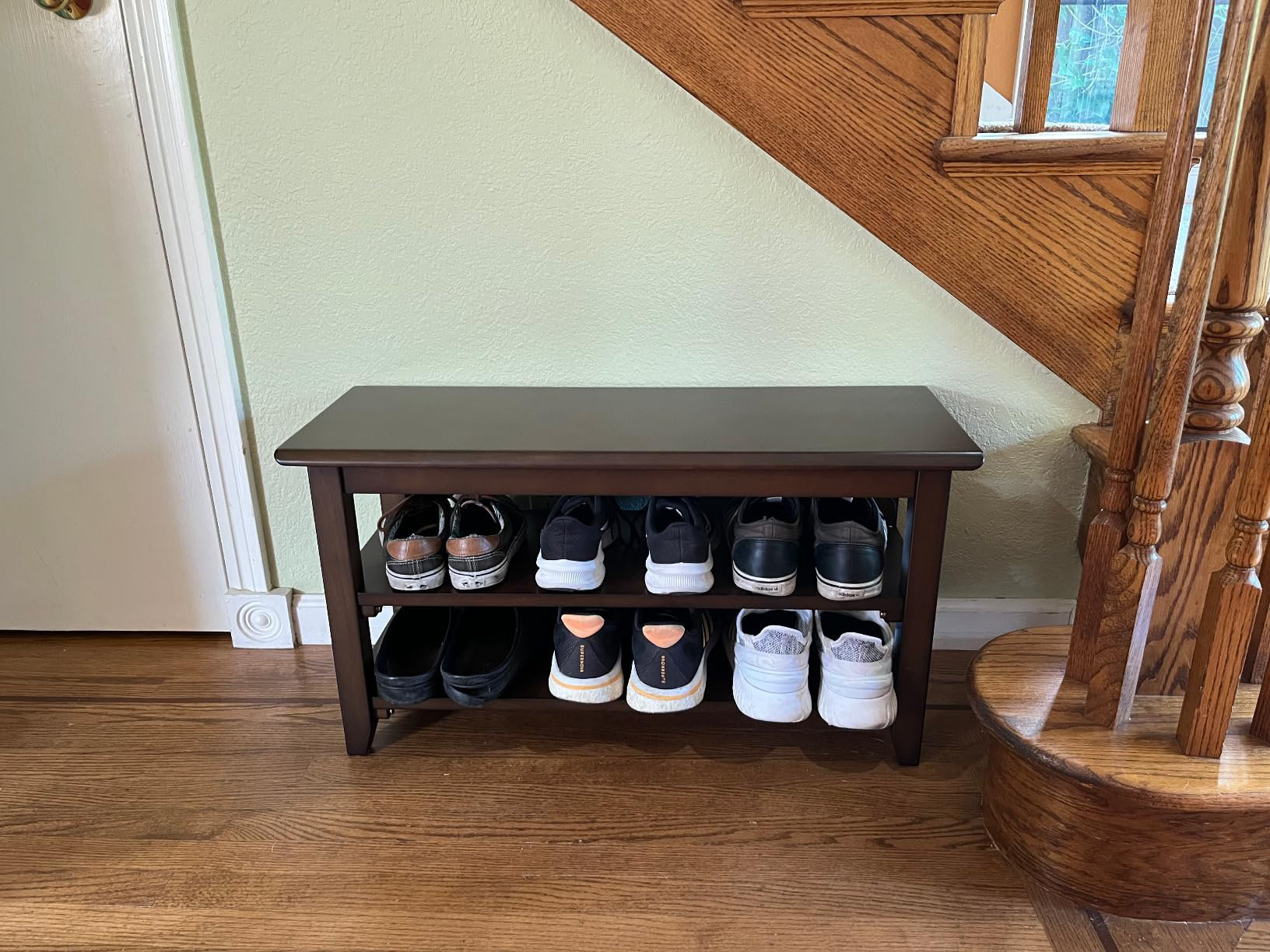 Lark Manor™ Wooden Shoe Bench Rustic Solid Wood Entryway Bench | Wayfair