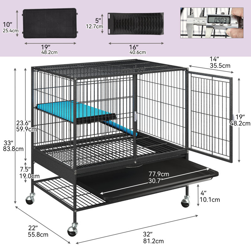 Tucker Murphy Pet™ Crislynn Small Animal Cage with Ramp & Reviews | Wayfair