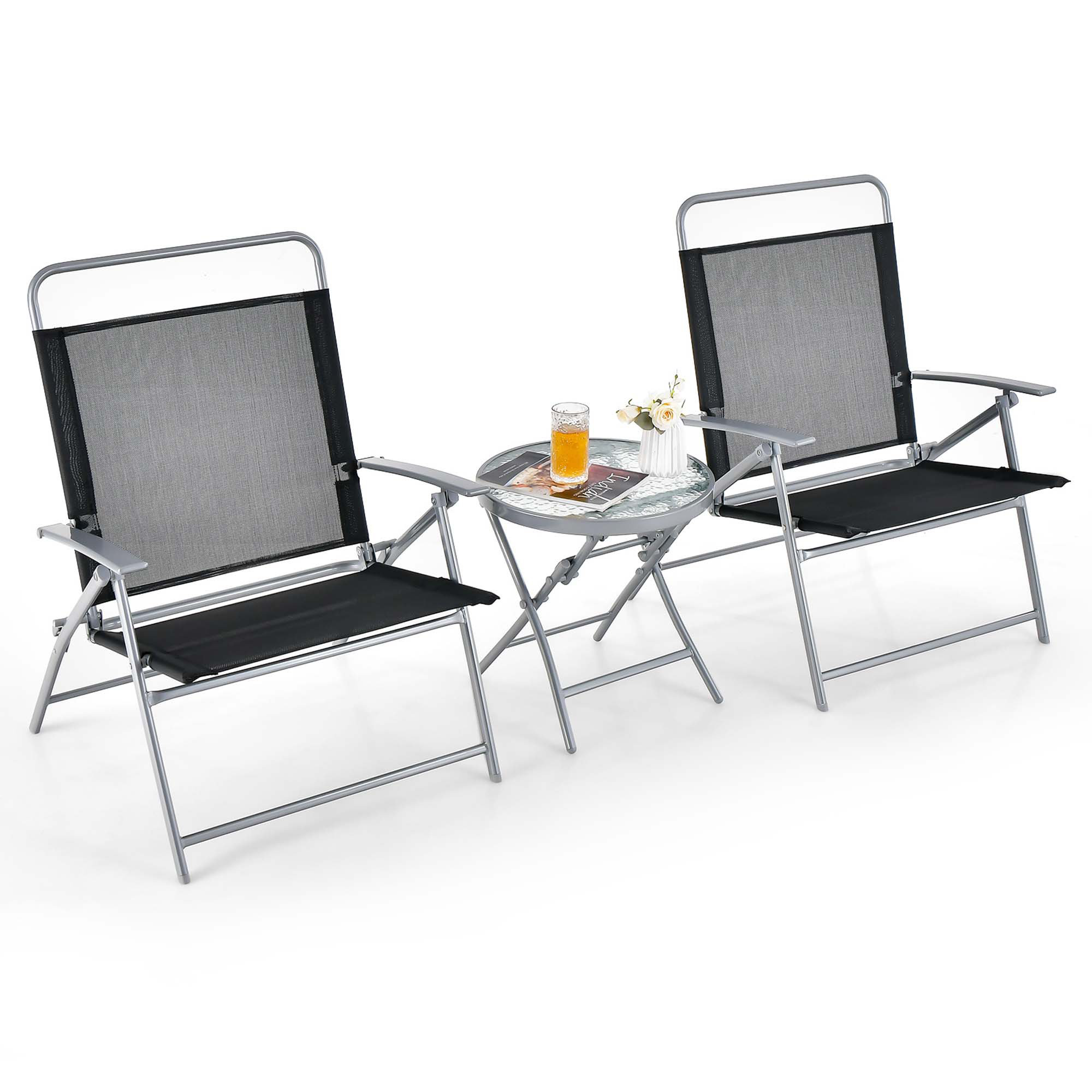 Ebern Designs Devanie Metal 2 - Person Seating Group | Wayfair