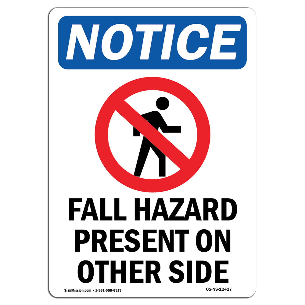 SignMission Fall Hazard Present Sign with Symbol | Wayfair