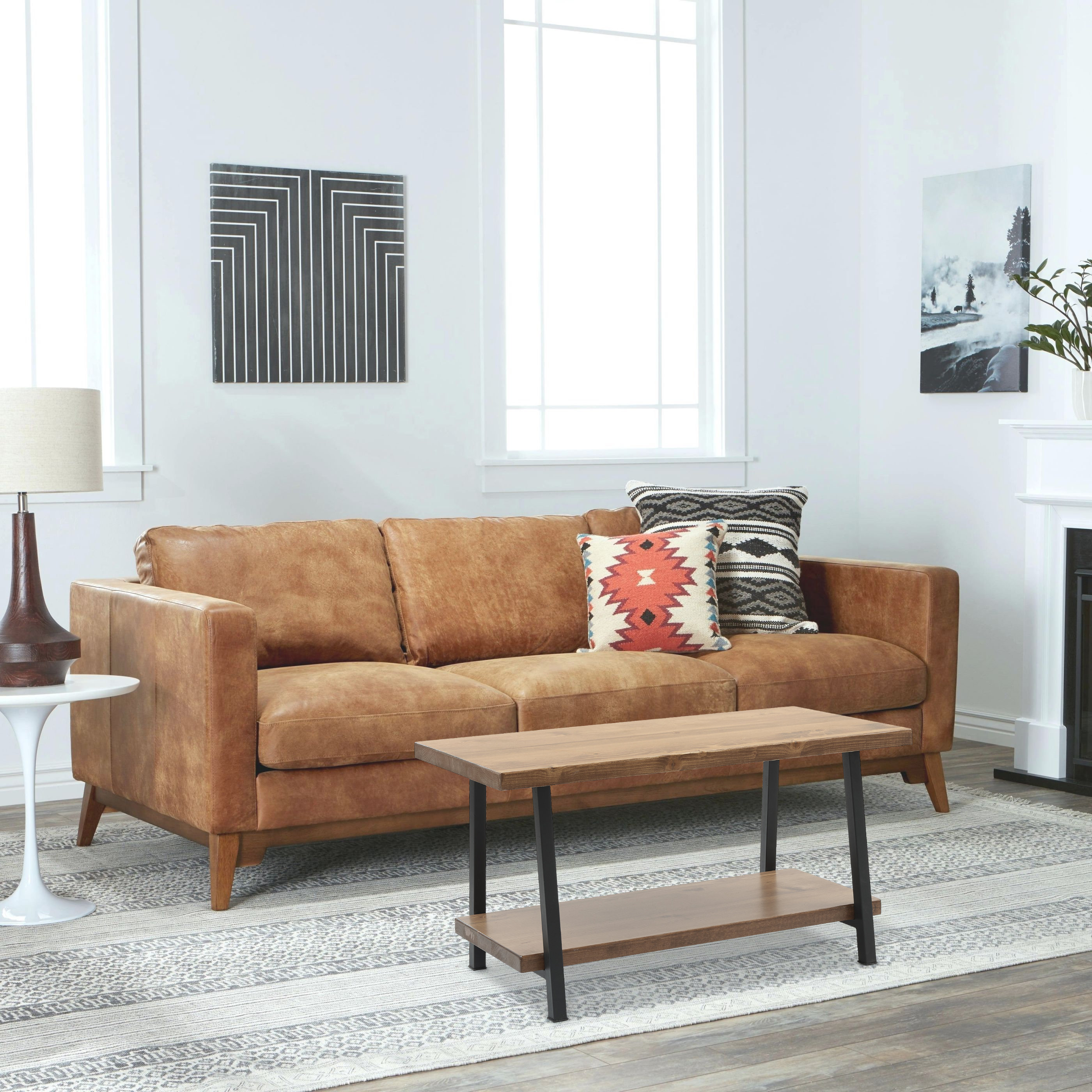 17 Stories Furnish Home Store London 39'' Solid Wood Rustic Coffee ...