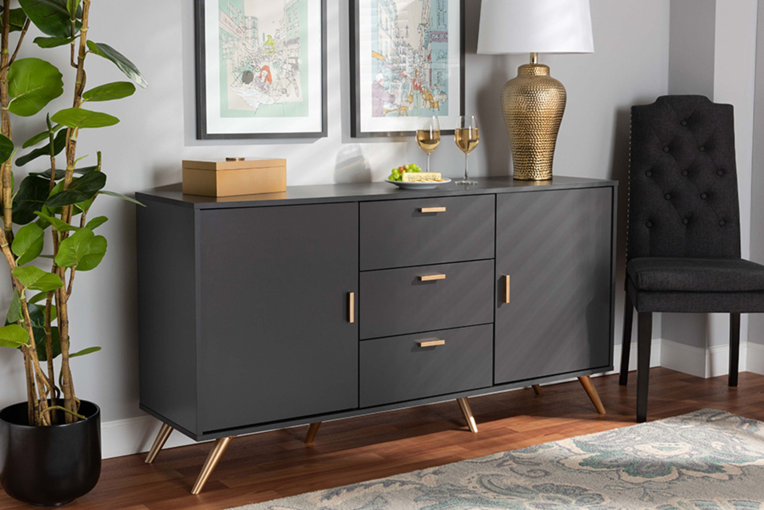 Hashtag Home Eitzen 58.75'' Wide 3 Drawer Sideboard - Wayfair Canada