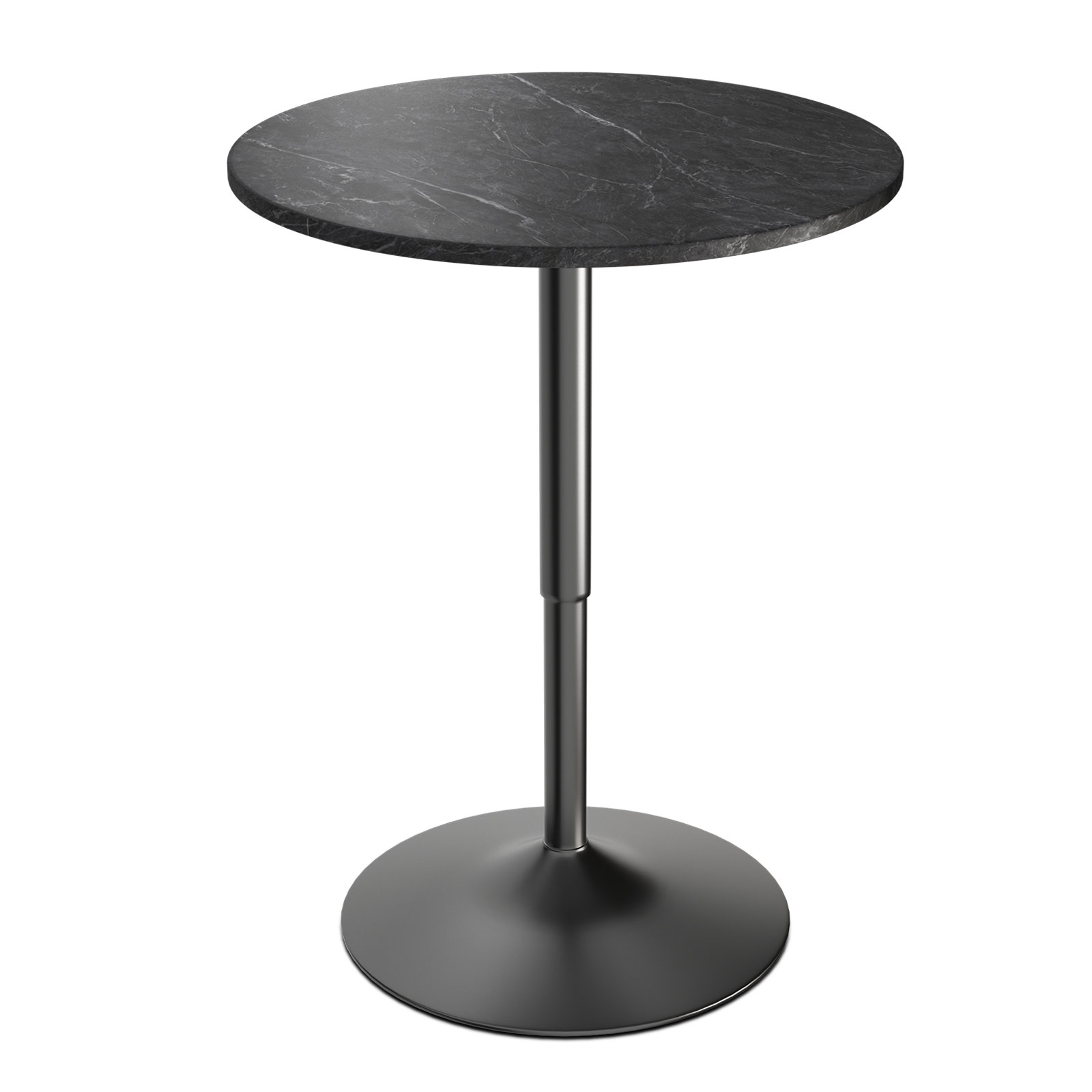 Wrought Studio™ Adjustable Height Round Bistro Pub Table With Swivel ...