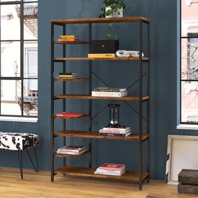 Steelside™ Roan Etagere Bookcase & Reviews | Wayfair