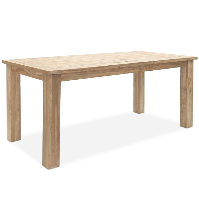 Three Posts™ Morones Rectangular Dining Table in Solid Reclaimed Teak ...