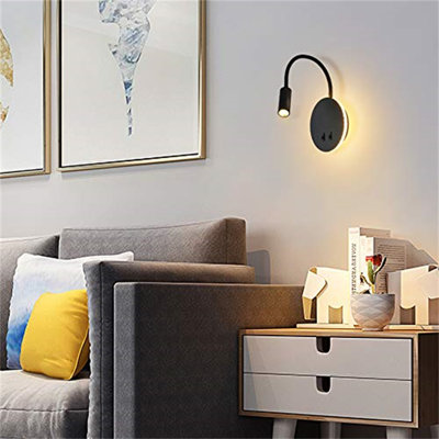Ivy Bronx LED Bedside Lamp Bedroom Light Rotatable Reading Lights For ...