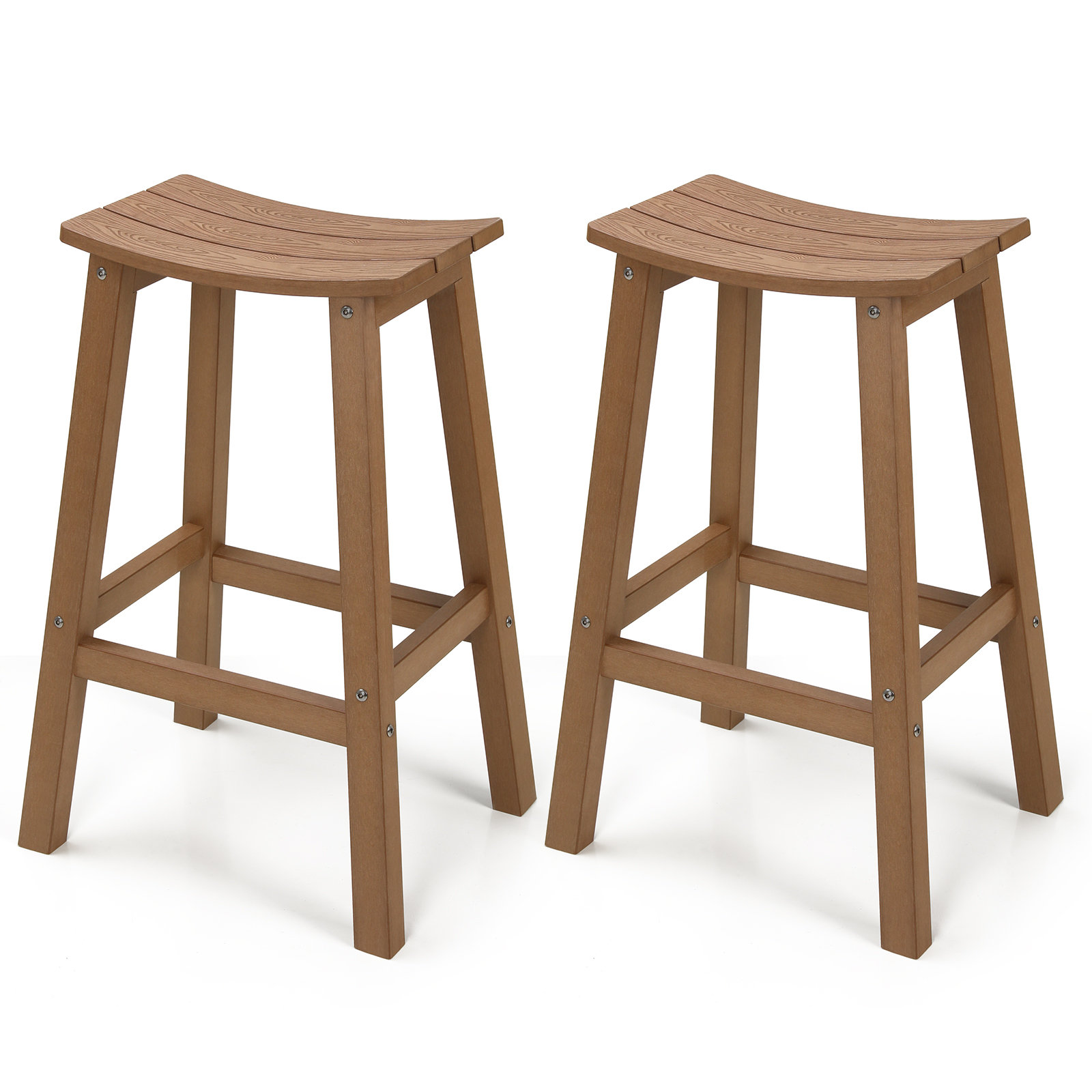 Red Barrel Studio® Bar Stools Set Of 2, All-weather Outdoor Counter ...