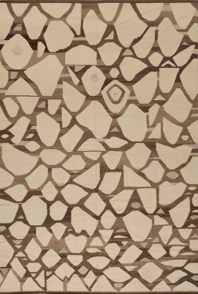 Matt Camron Rugs and Tapestries Handwoven Flatweave Brown/Beige Area ...