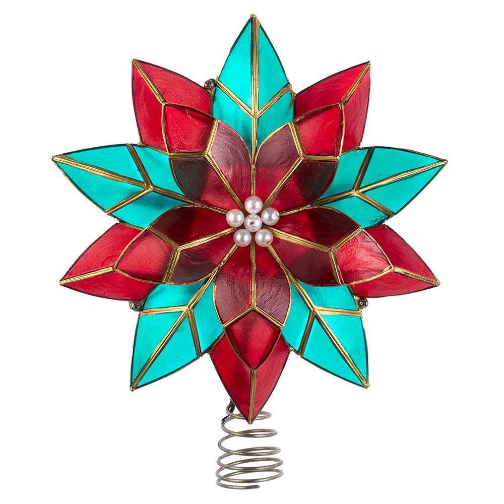 Kurt Adler Poinsettia Treetop 10 Light String Lights | Wayfair