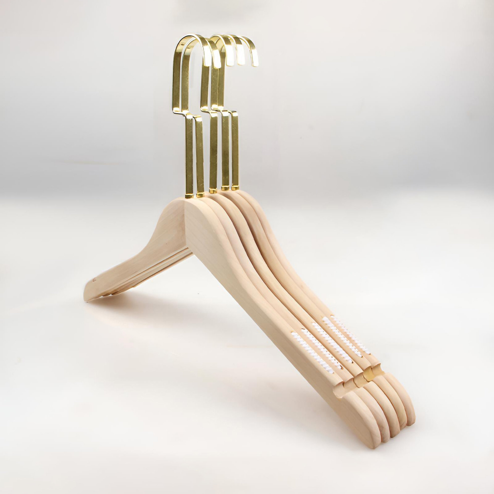 Hokku Designs Reinforced Solid Wood Hangers - Wide Shoulder Design ...