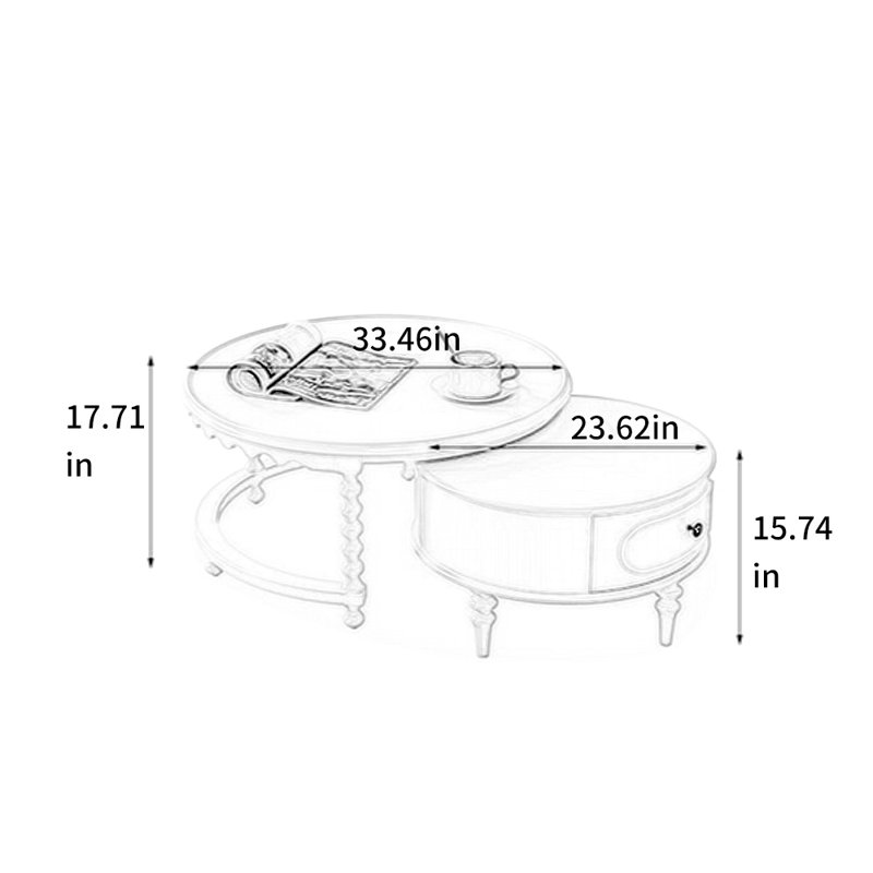 Orxva Galaxy Cream Style Coffee Table Set | Wayfair