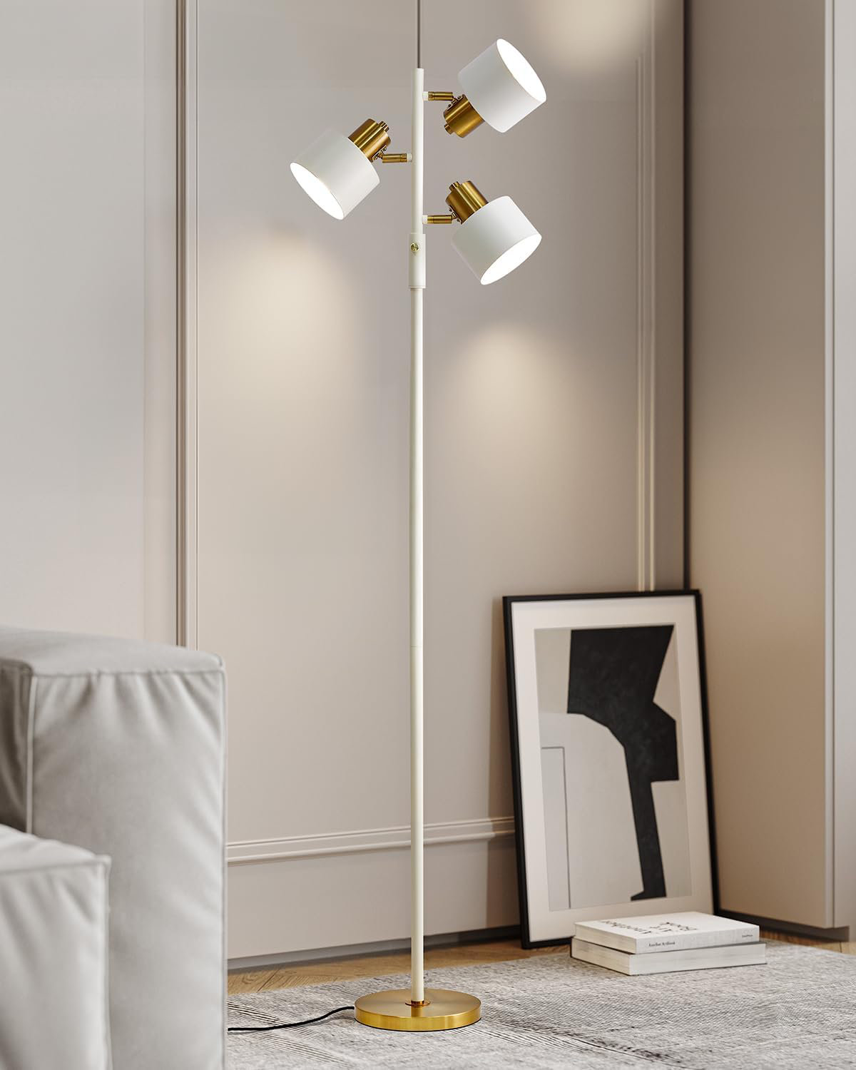 Mercer41 Floor Lamp For Living Room Bright Lighting Tall Modern ...