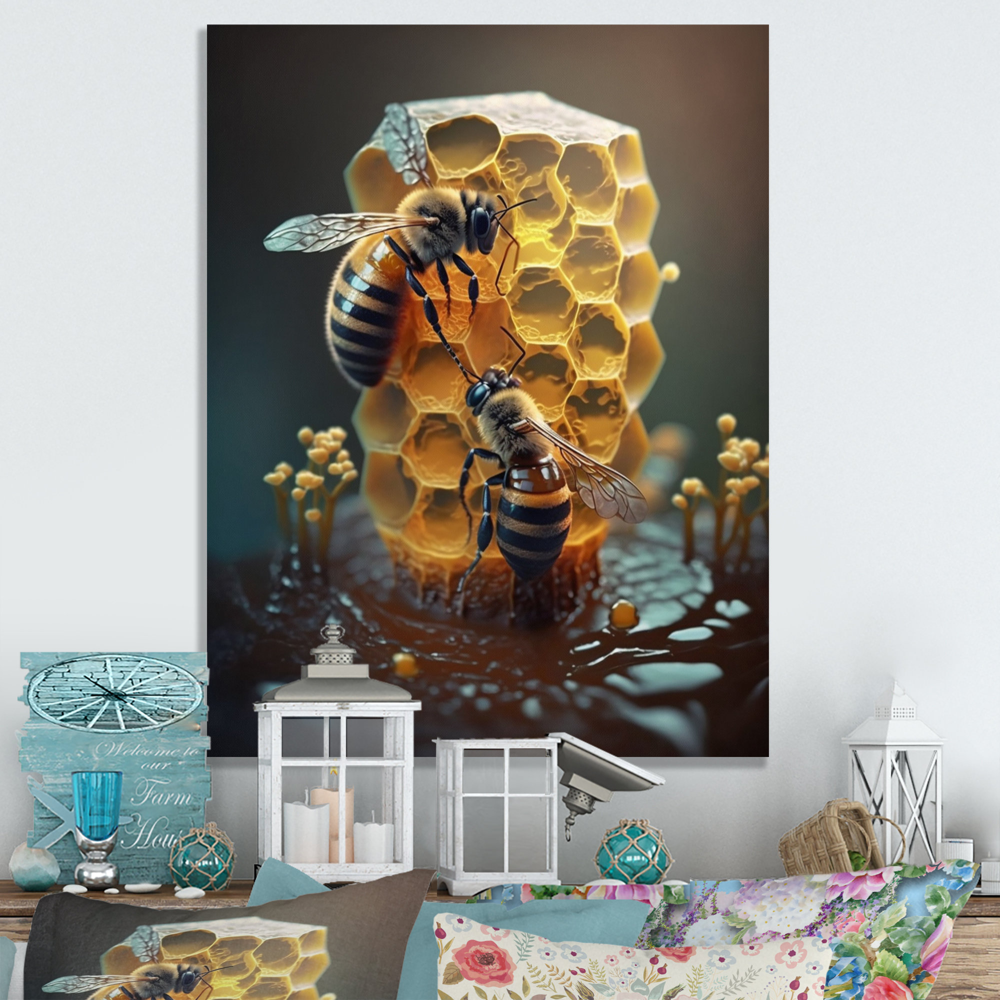 Gracie Oaks Honey Bees - Print - Wayfair Canada