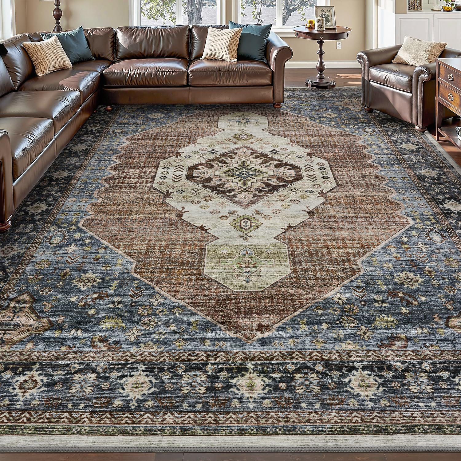 Bungalow Rose Engiw-Washable Rug 8X10 Area Rugs For Living Room Rug ...