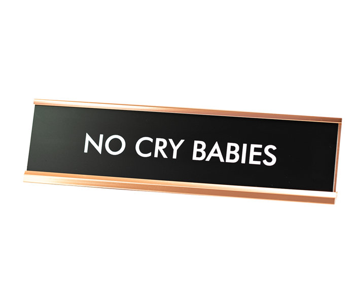 Designs ByLITA No Cry Babies Novelty Sign | Wayfair