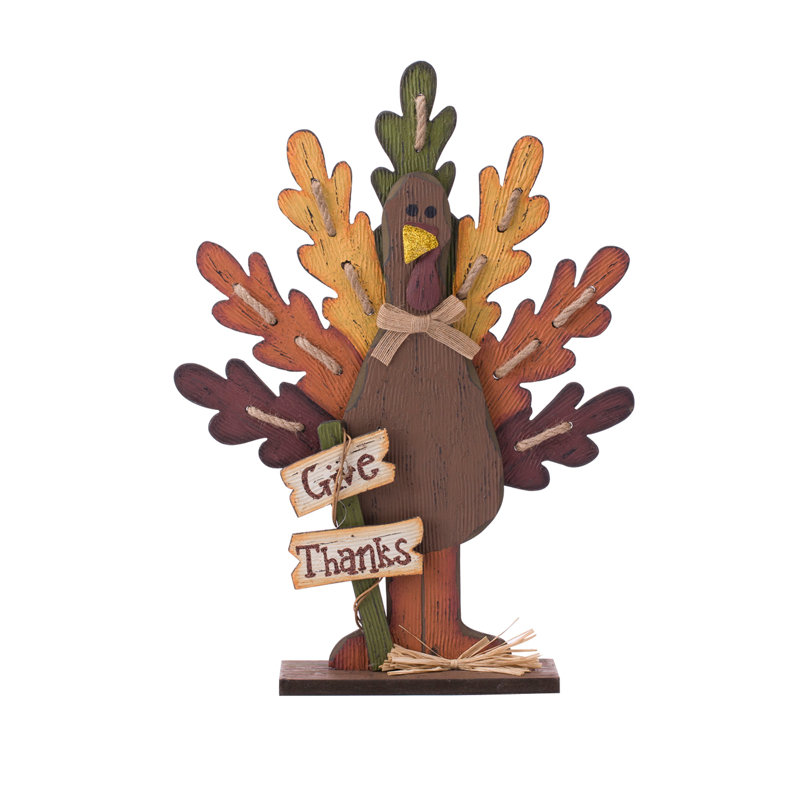 Glitzhome Wooden Turkey Décor & Reviews | Wayfair