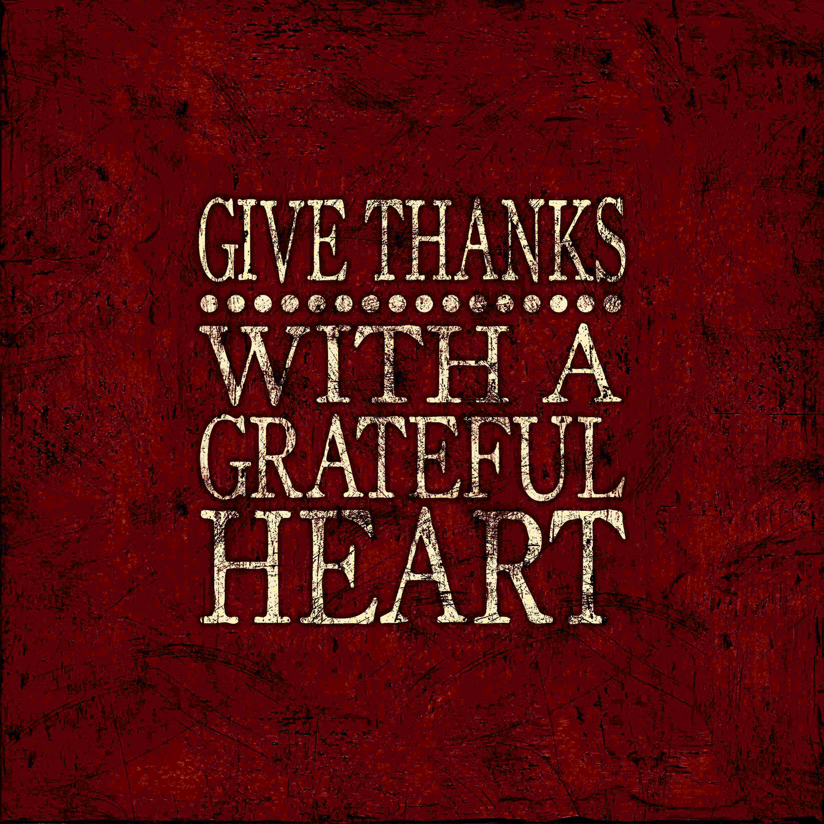 Winston Porter Grateful Heart Rust - Wrapped Canvas Print | Wayfair