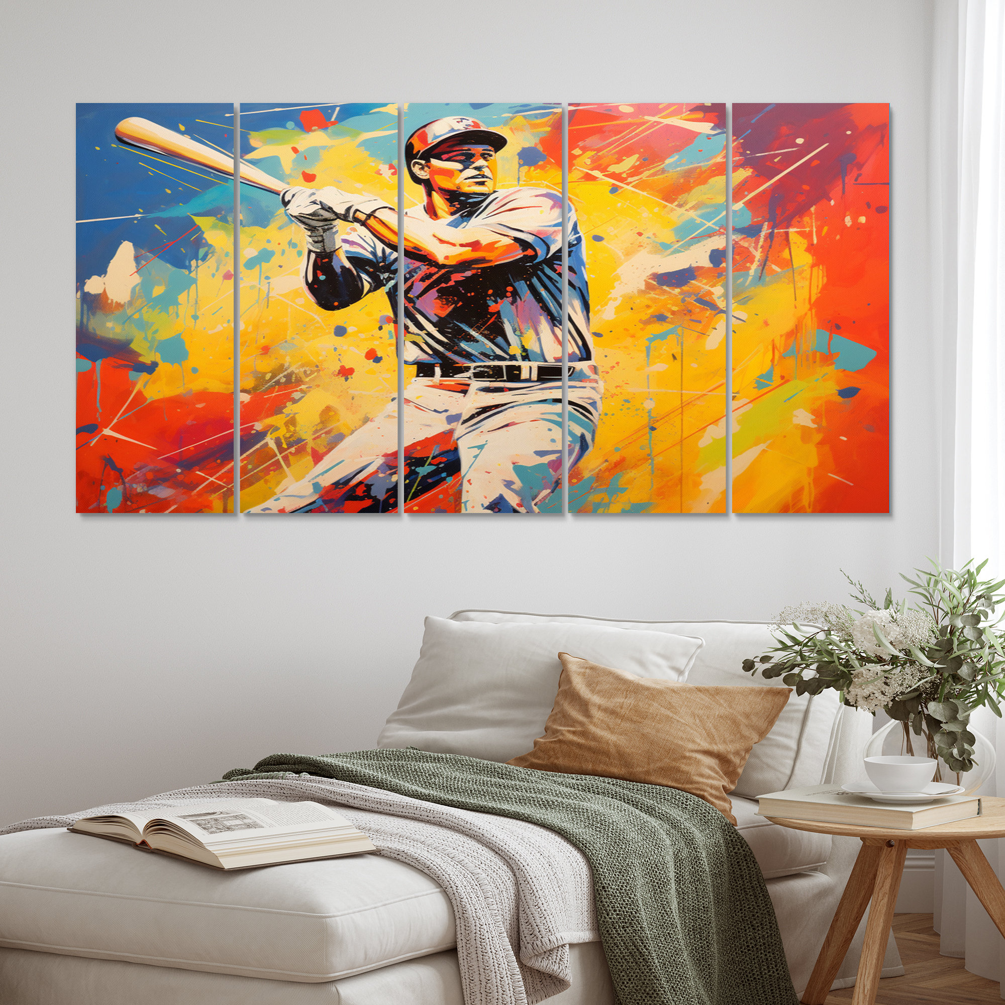 Ivy Bronx Pop Art Baseball Homerun 5 Pieces | Wayfair