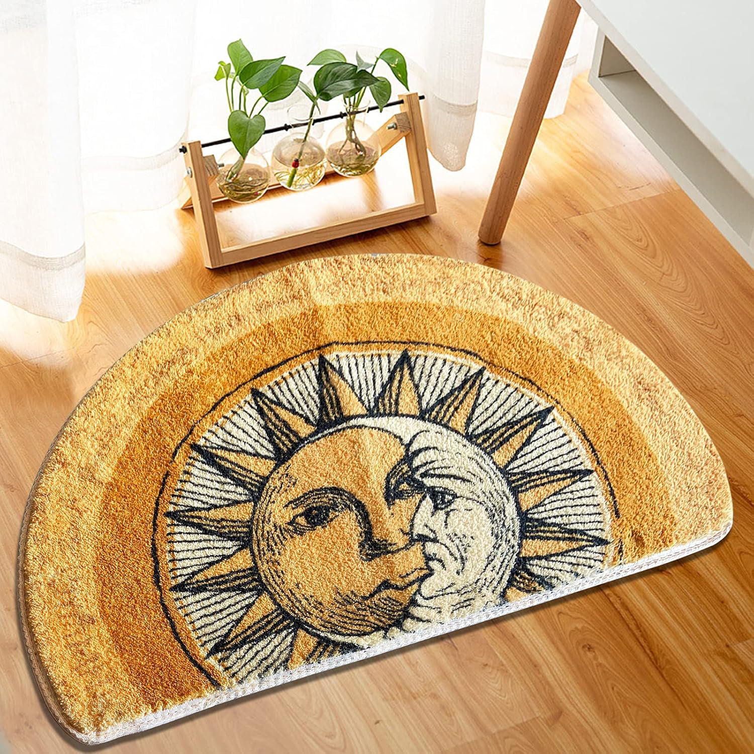 Bungalow Rose Half Round Door Mat,Semi Circle Bathroom Floor Rug,Tarot ...