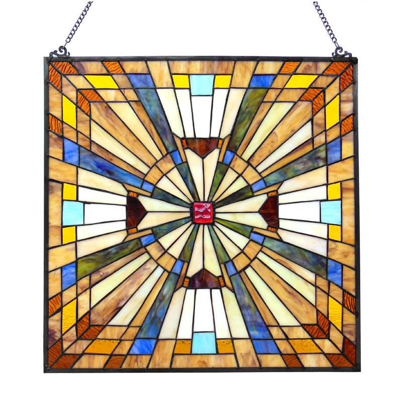 Astoria Grand Charlotte Square Glass Window Panel & Reviews | Wayfair