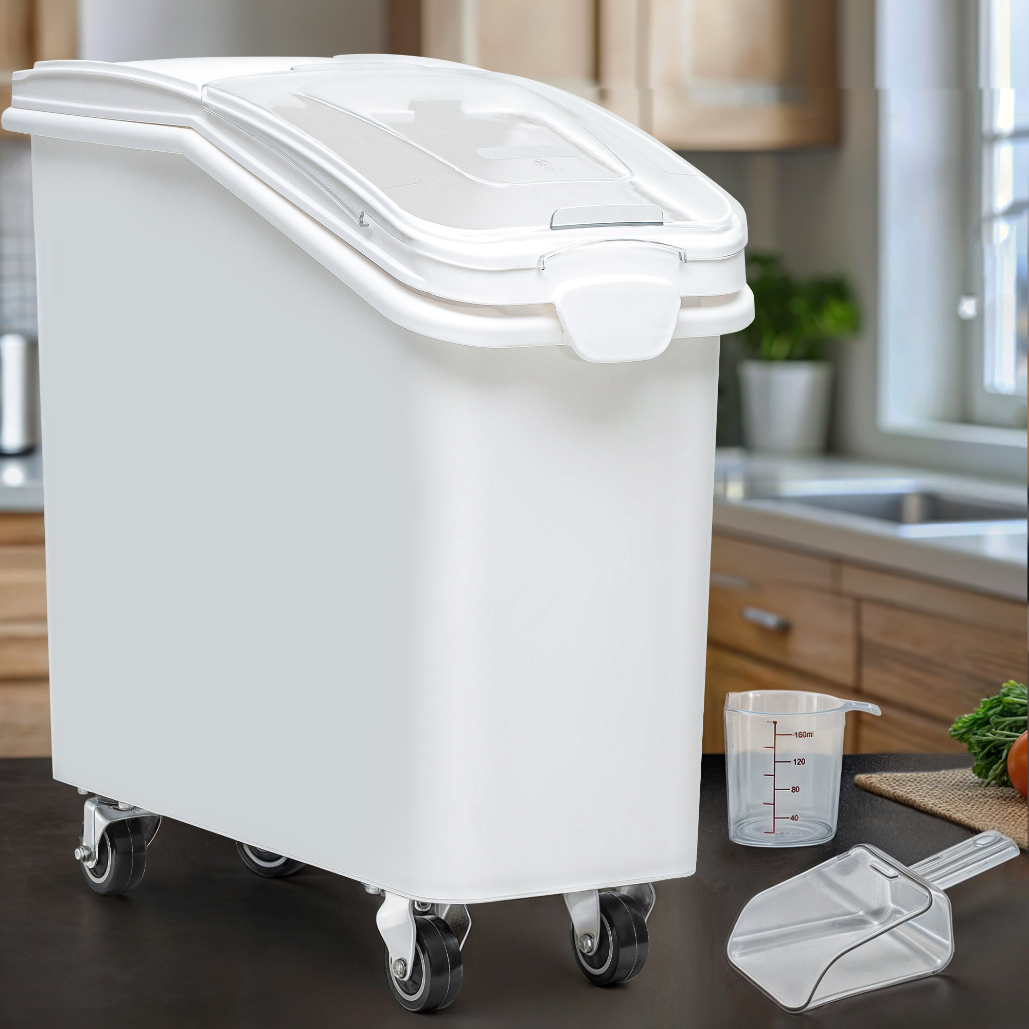 Grain Storage Containers YITAHOME 3-Bin Flour Storage Container With ...