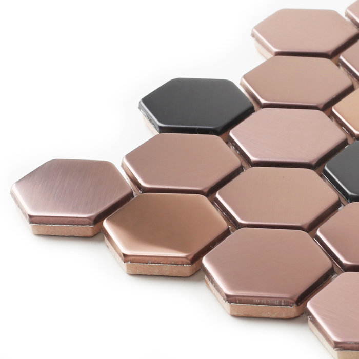Blujellyfish Hexagon Metal Look Wall & Floor Tile | Wayfair