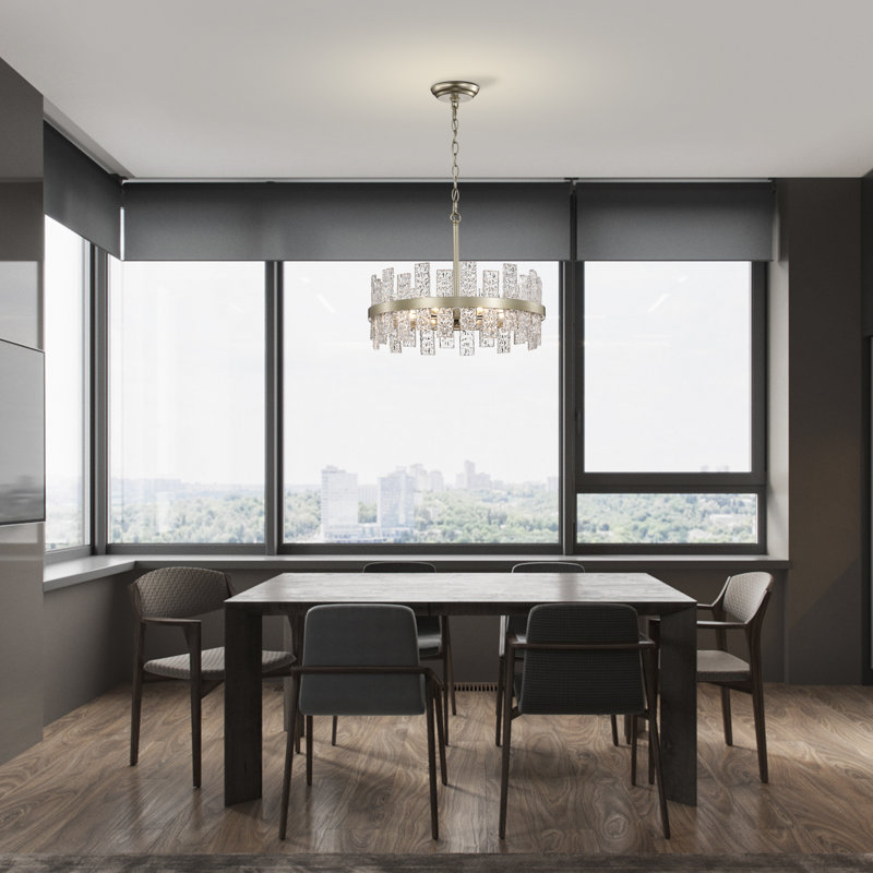 House of Hampton® Kadience 6 - Light 18.1" Brushed Champagne Silver ...