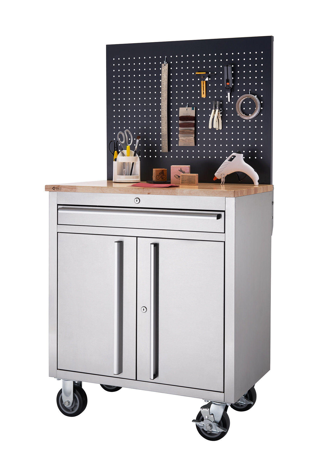 Trinity 31'' W Wood Top Workbench with Wheels & Reviews - Wayfair Canada