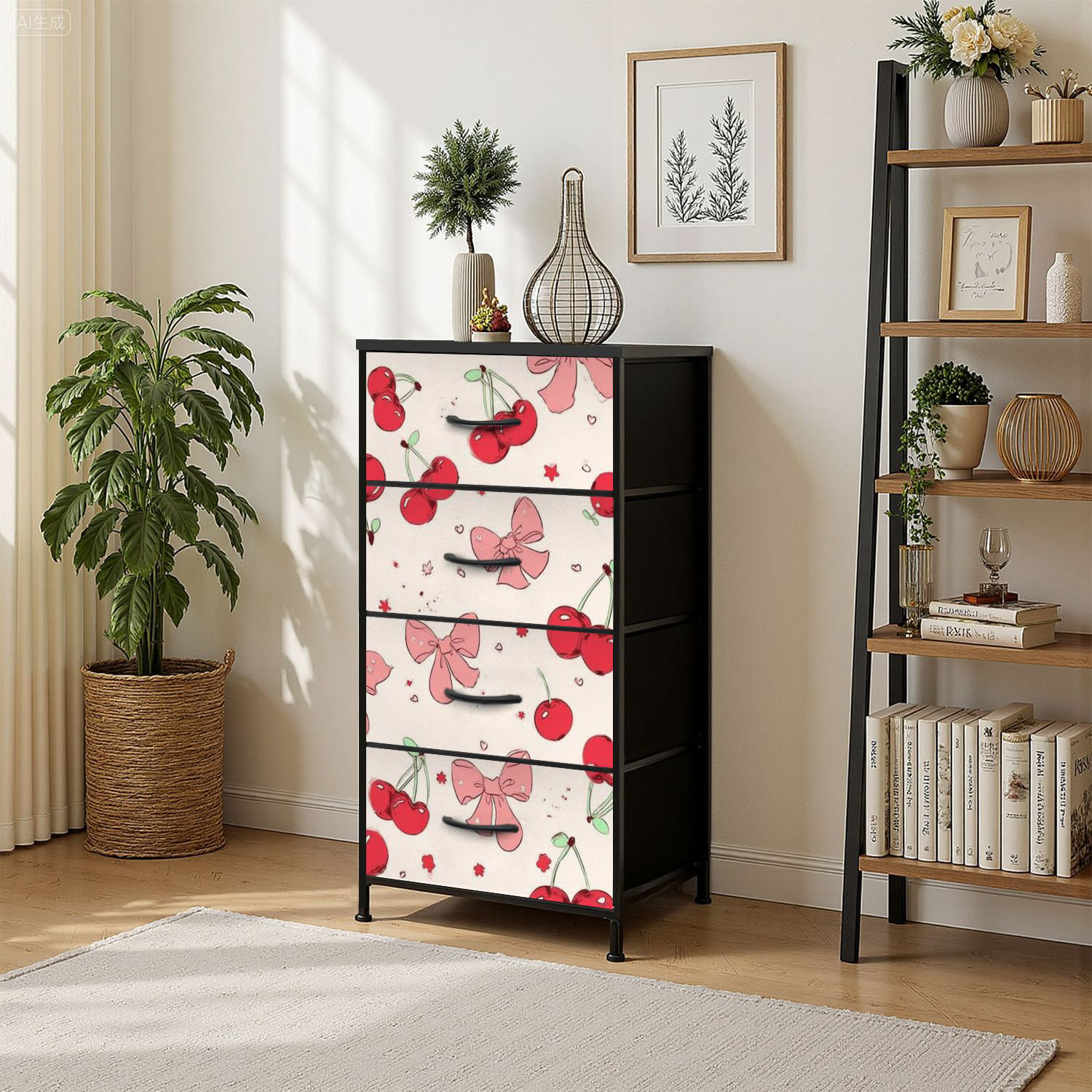 George Oliver 4 Drawer Vertical Storage Dresser Cute retro coquette ...
