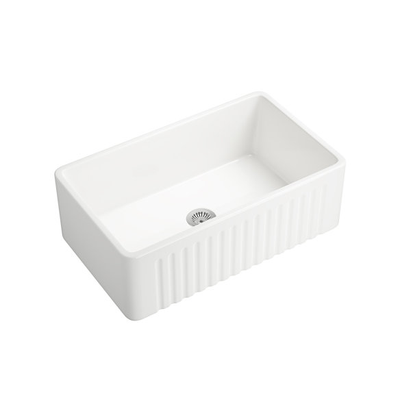 Tryimagine InchWhite Farmhouse Sink Deep Apron Sink Undermount ...