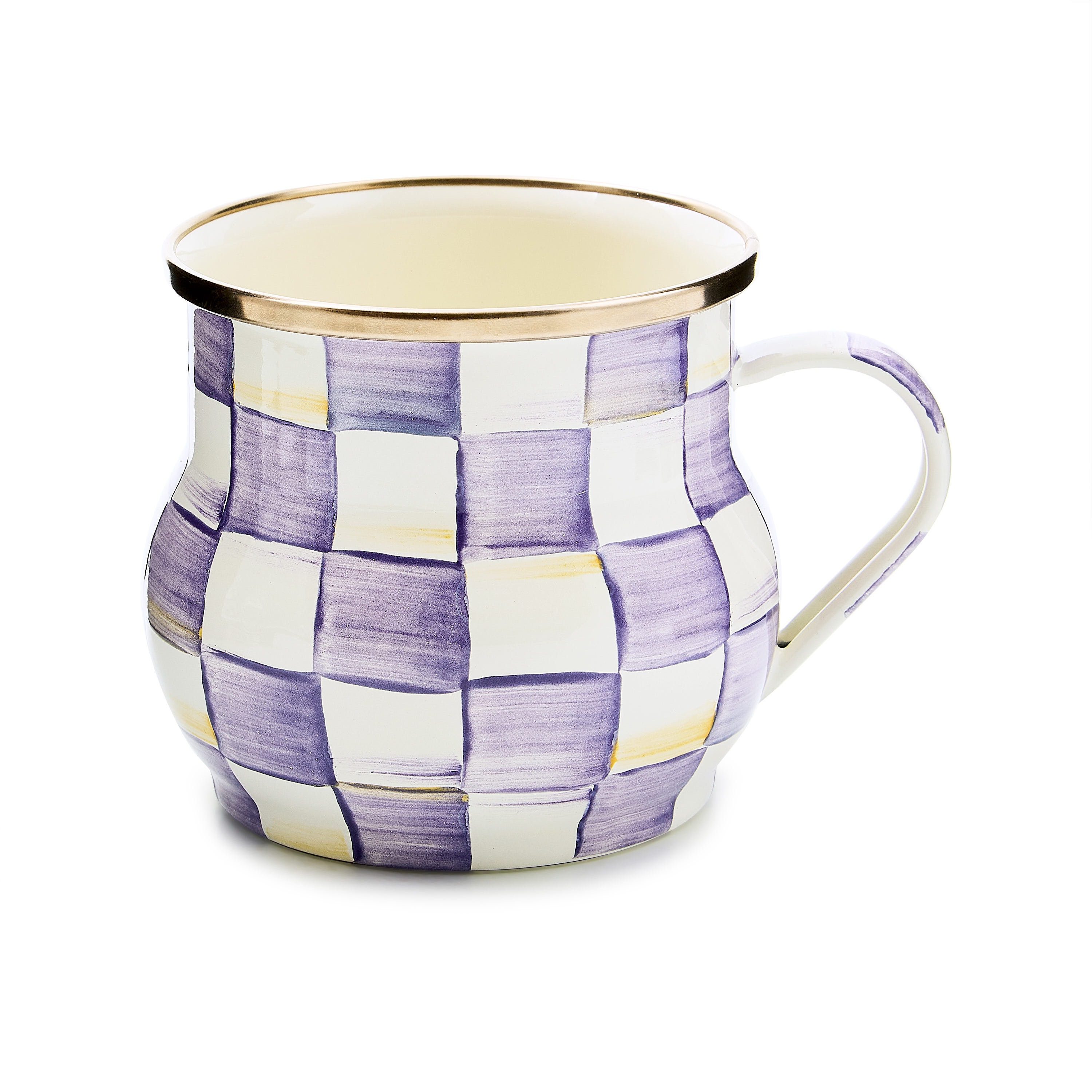 MacKenzie-Childs Violet Check Mug | Wayfair