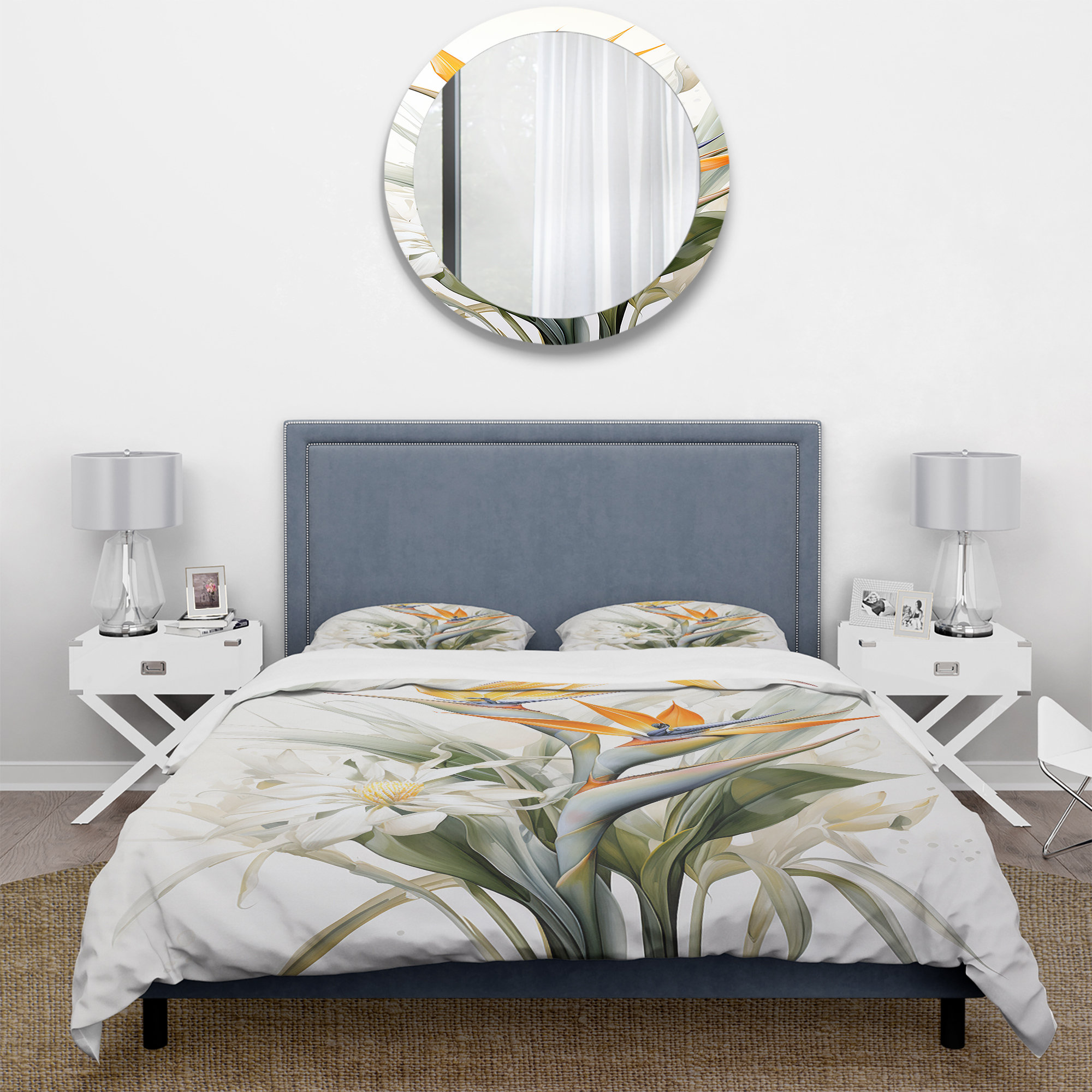 Design Art Birds Of Paradise Paradise III - Floral Duvet Cover Set ...