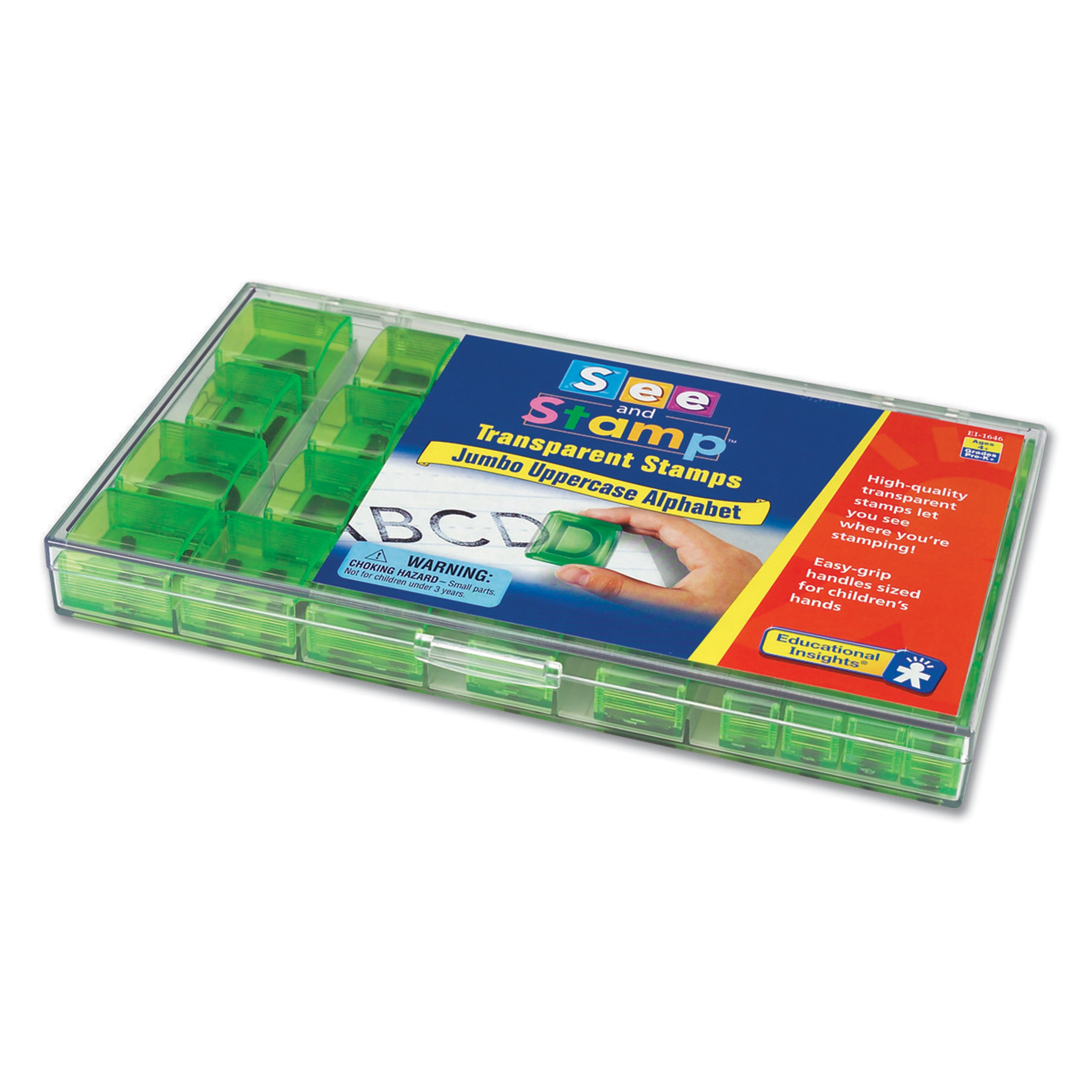 Educational Insights See and Stamp - Transparent Jumbo Uppercase ...