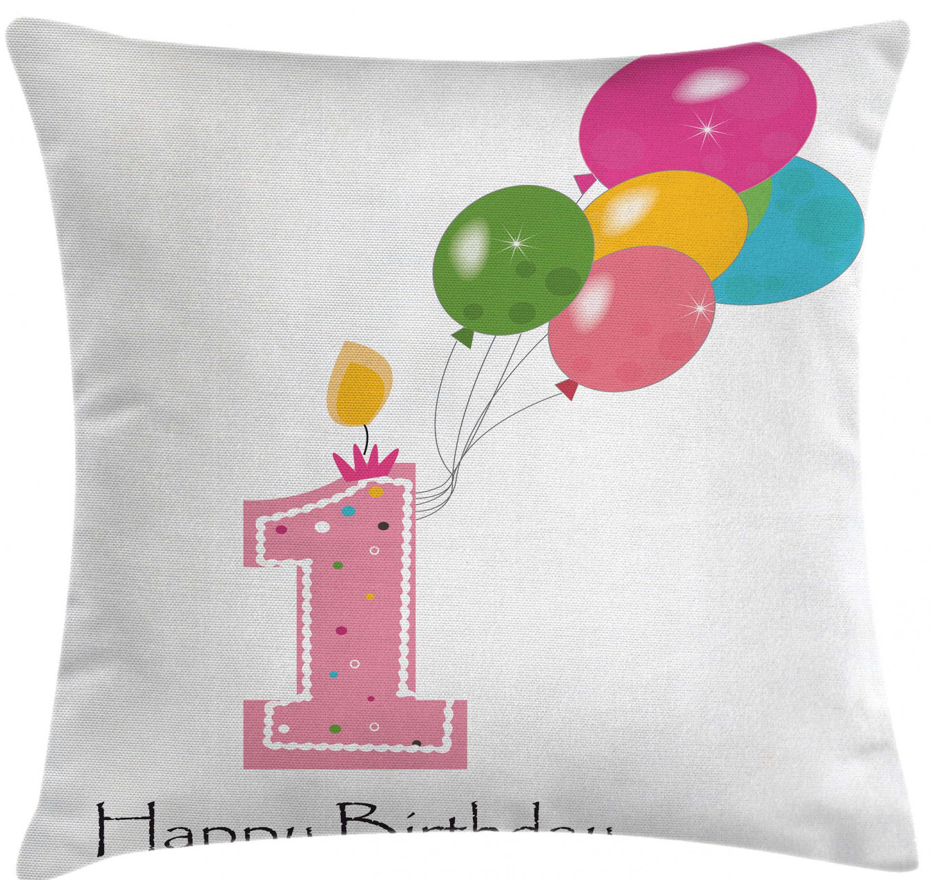 Ambesonne 1st Birthday Indoor / Outdoor 40" Throw Pillow Cover | Wayfair