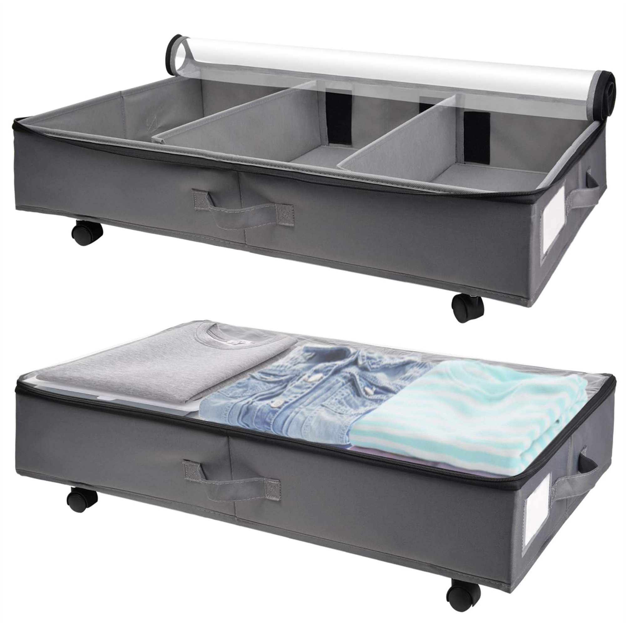 Latitude Run® Under Bed Storage Containers With Wheels | Wayfair