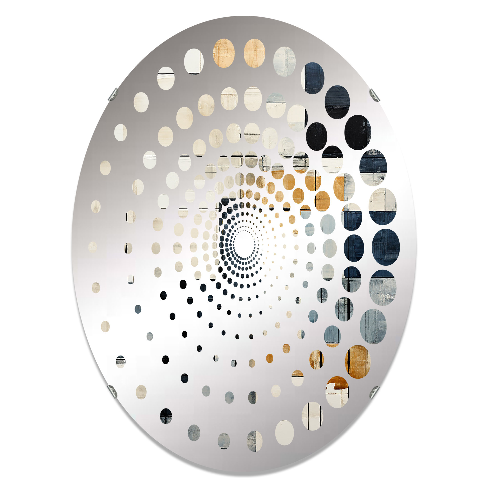 East Urban Home Ivory Illusions Abstract Shapes I - Spiral Dot ...