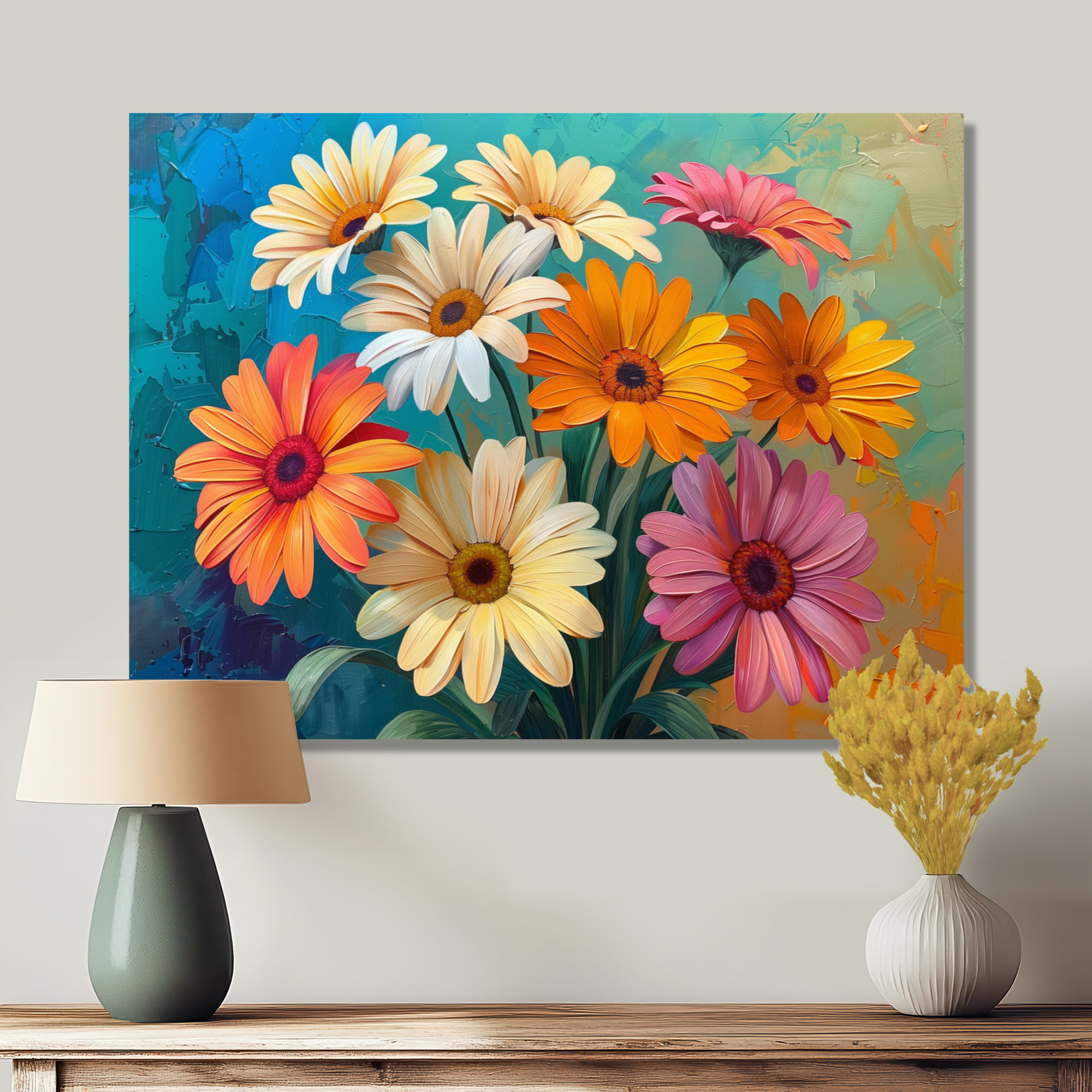 Red Barrel Studio® Vibrant Bloom Of Multicolor Daisies Flowers II ...